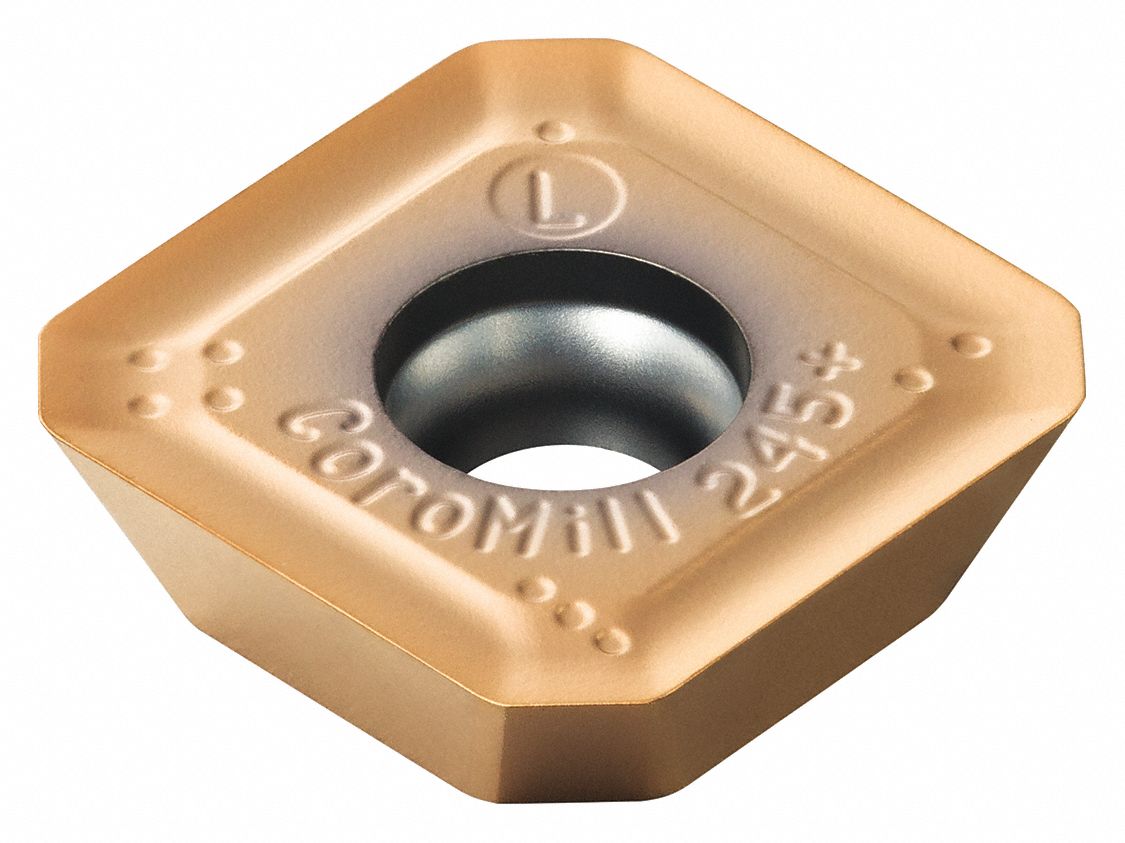SANDVIK COROMANT, 0.528 in Inscribed Circle, ML, Milling Insert ...