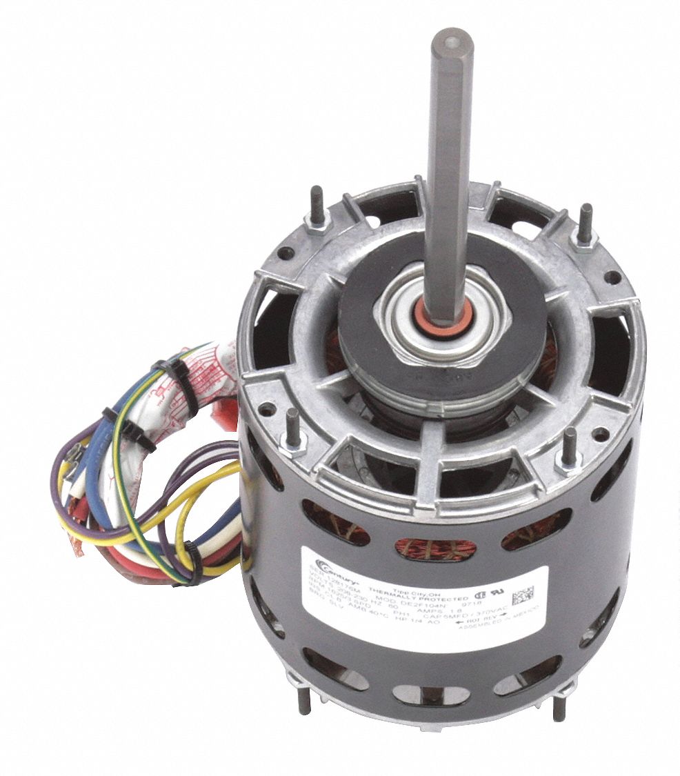 CENTURY Direct Drive Blower Motor: 3 Speed, Open Air-Over, Stud Mount ...