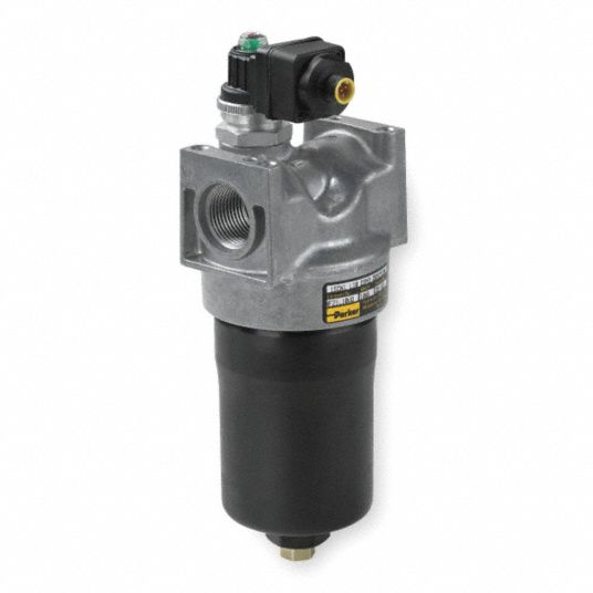 PARKER Hydraulic Pressure Filter: Double Lg, 20 gpm Nominal Flow, 1,000 ...