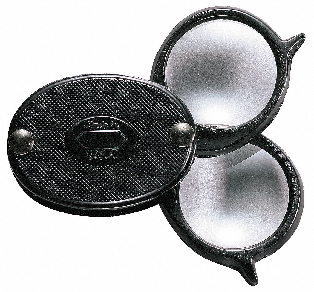 Folding Pocket Magnifier, Power 4 to 8x, Focal Distance 3.2cm, Diopter ...