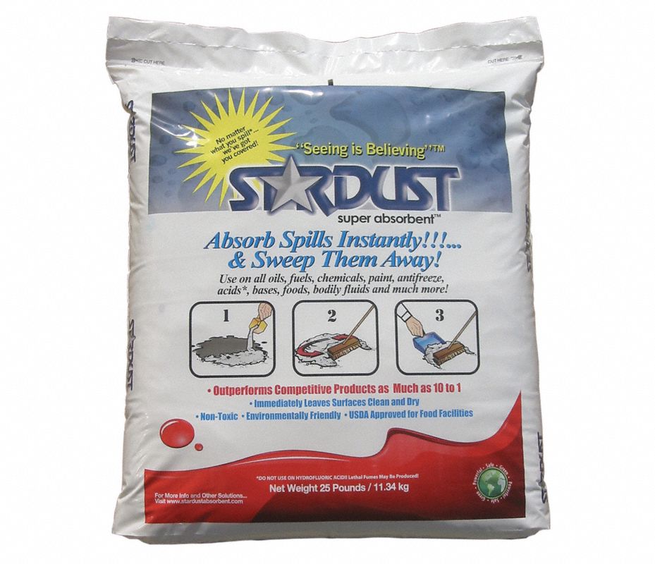 STARDUST Absorbente Universal Todos los Líquidos Tóxicos y No Tóxicos ...