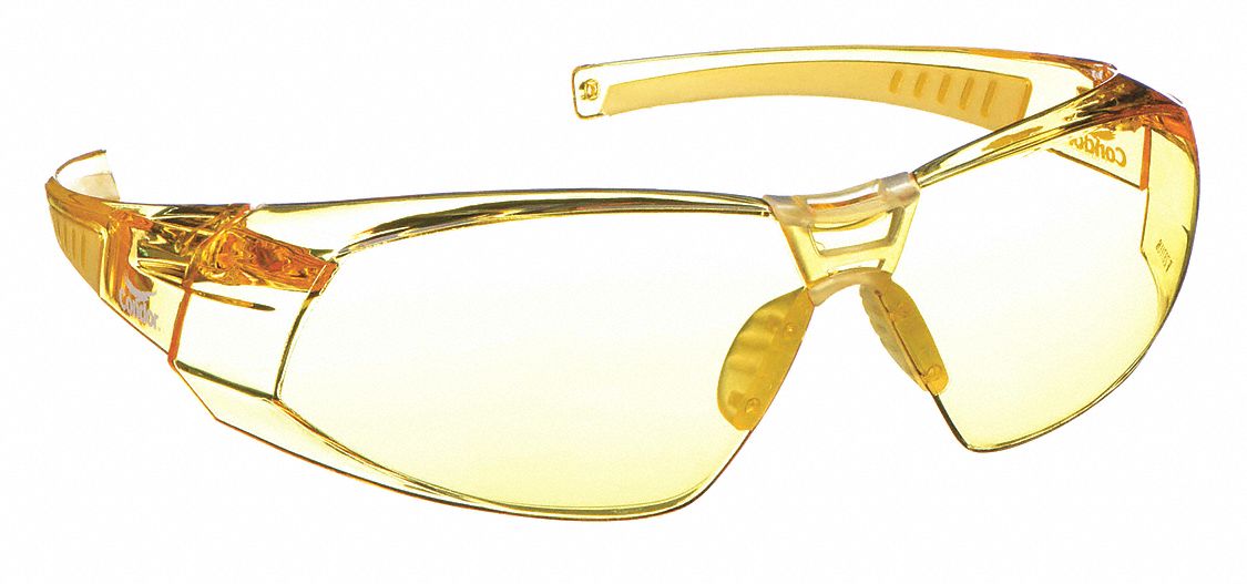 CONDOR, Amber Lens, Frameless, Safety Glasses - 4VCL5|4VCL5 - Grainger