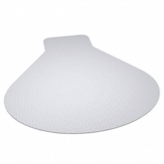 Workstation Chair Mat, Clear, For Carpet with Padding Up to 3/4 in ...