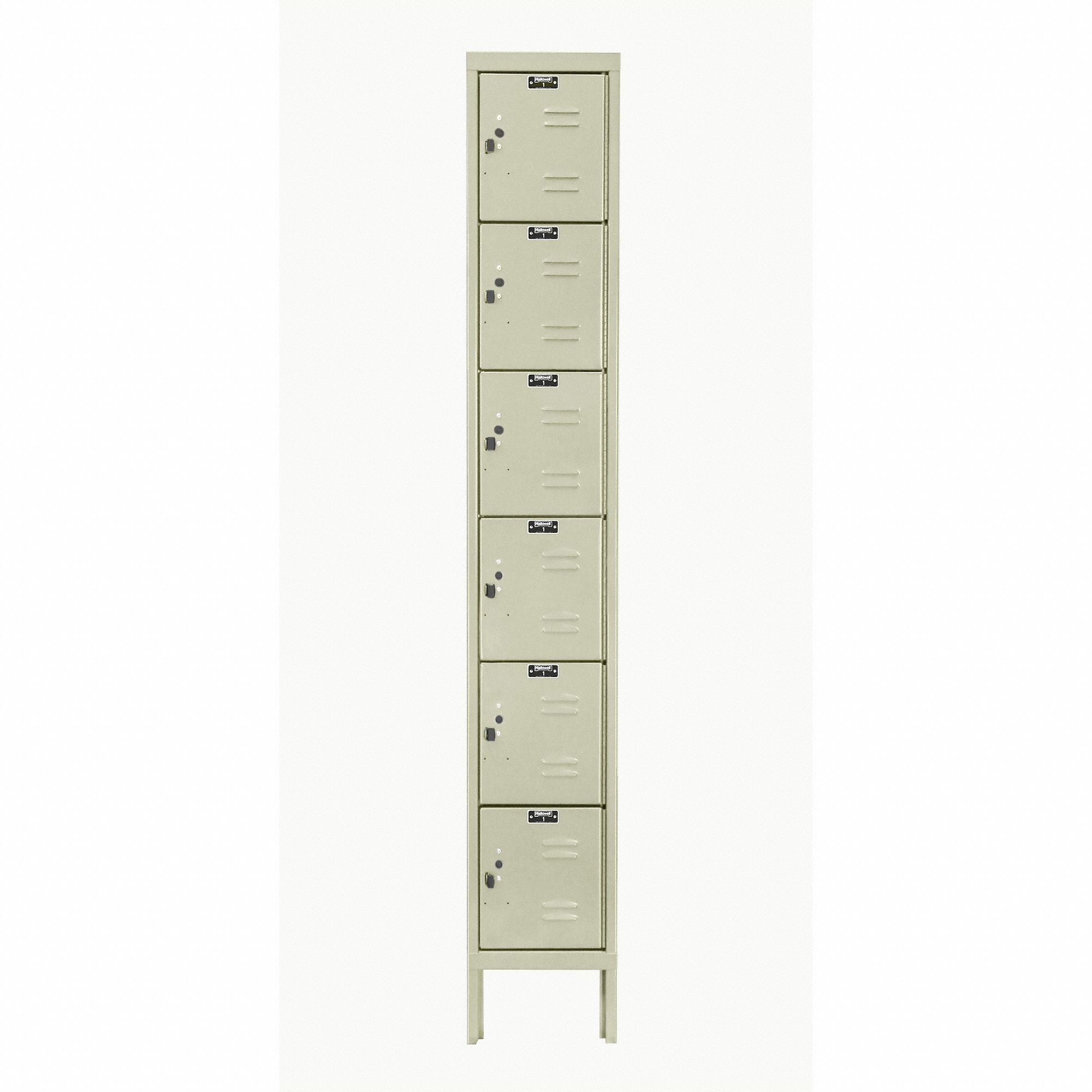 HALLOWELL Box Locker: 12 in x 12 in x 78 in, 6 Tiers, 1 Units Wide ...