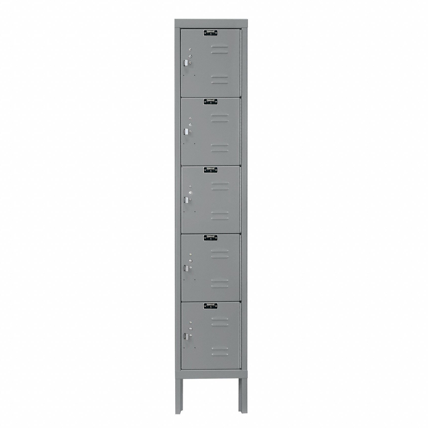 HALLOWELL Box Locker: 12 in x 12 in x 66 in, 5 Tiers, 1 Units Wide ...