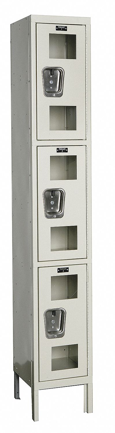 HALLOWELL, 12 in x 15 in x 78 in, Clearview, Wardrobe Locker - 4VFC2 ...