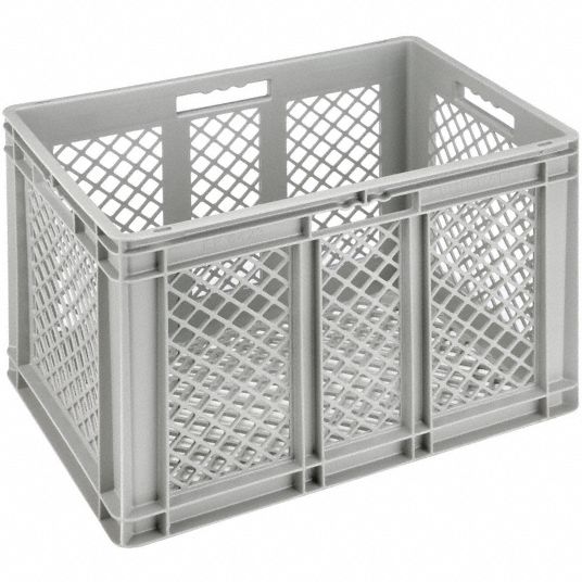 SSI SCHAEFER, 22 gal, 23 3/4 in x 15 3/4 in x 16 5/8 in, Straight Wall ...