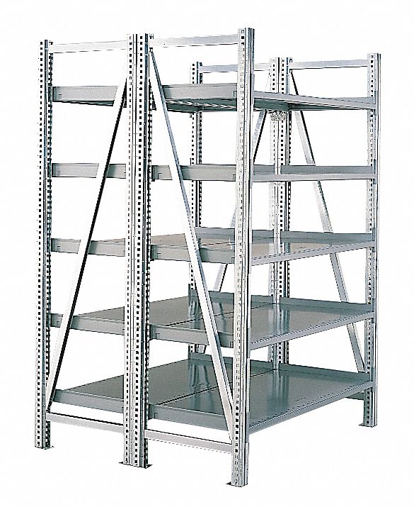 SSI SCHAEFER Boltless Shelving: Starter, 48 in x 48 in, 78 in Overall ...