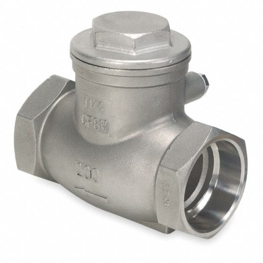 Swing Check Valve,316 SS,1-1/4 In,Solder - Grainger