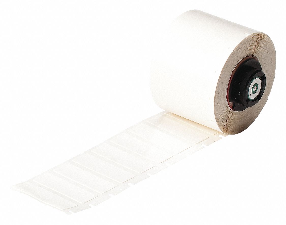 1/2 in x 1 1/2 in, Halogen Free Polyester, Precut Label Roll - 4VR81 ...