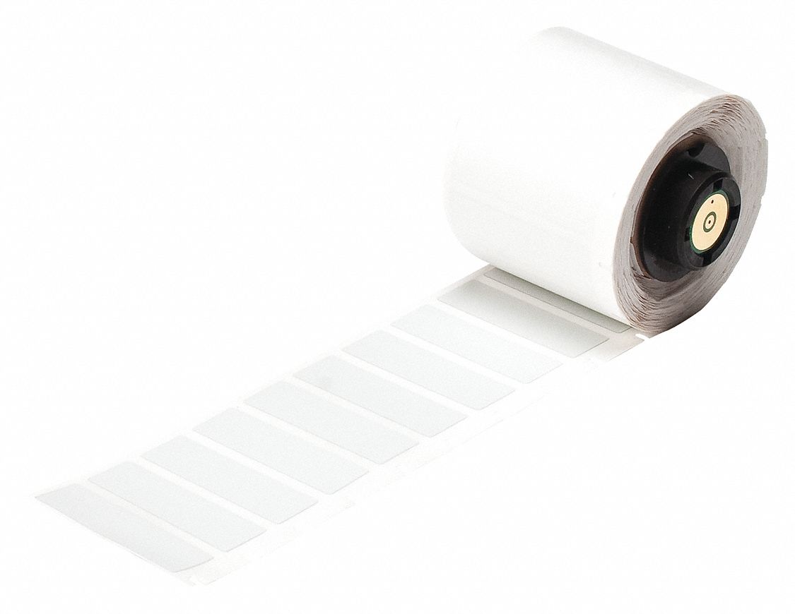 1/2 in x 1 1/2 in, Polyester, Precut Label Roll - 4VR83|PTL-29-428 ...