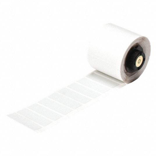 1/2 in x 1 1/2 in, Polyester, Precut Label Roll - 4VR83|PTL-29-428 ...