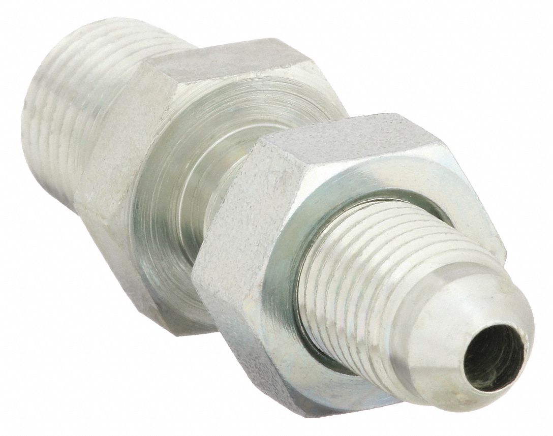 1/4 in x 1/4 in Fitting Size, Male x Male, Hydraulic Hose Adapter ...