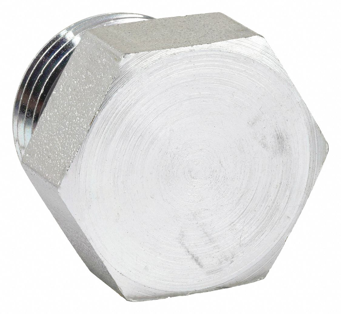Carbon Steel, 1/2 in Fitting Size, Hydraulic Hose Plug - 4VRV2|900598 ...