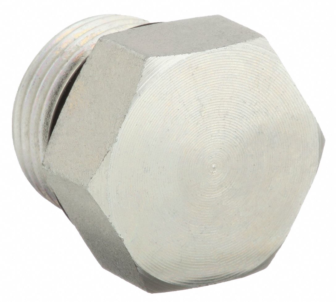 Carbon Steel, 3/4 in Fitting Size, Hydraulic Hose Plug - 4VRV4|900598 ...