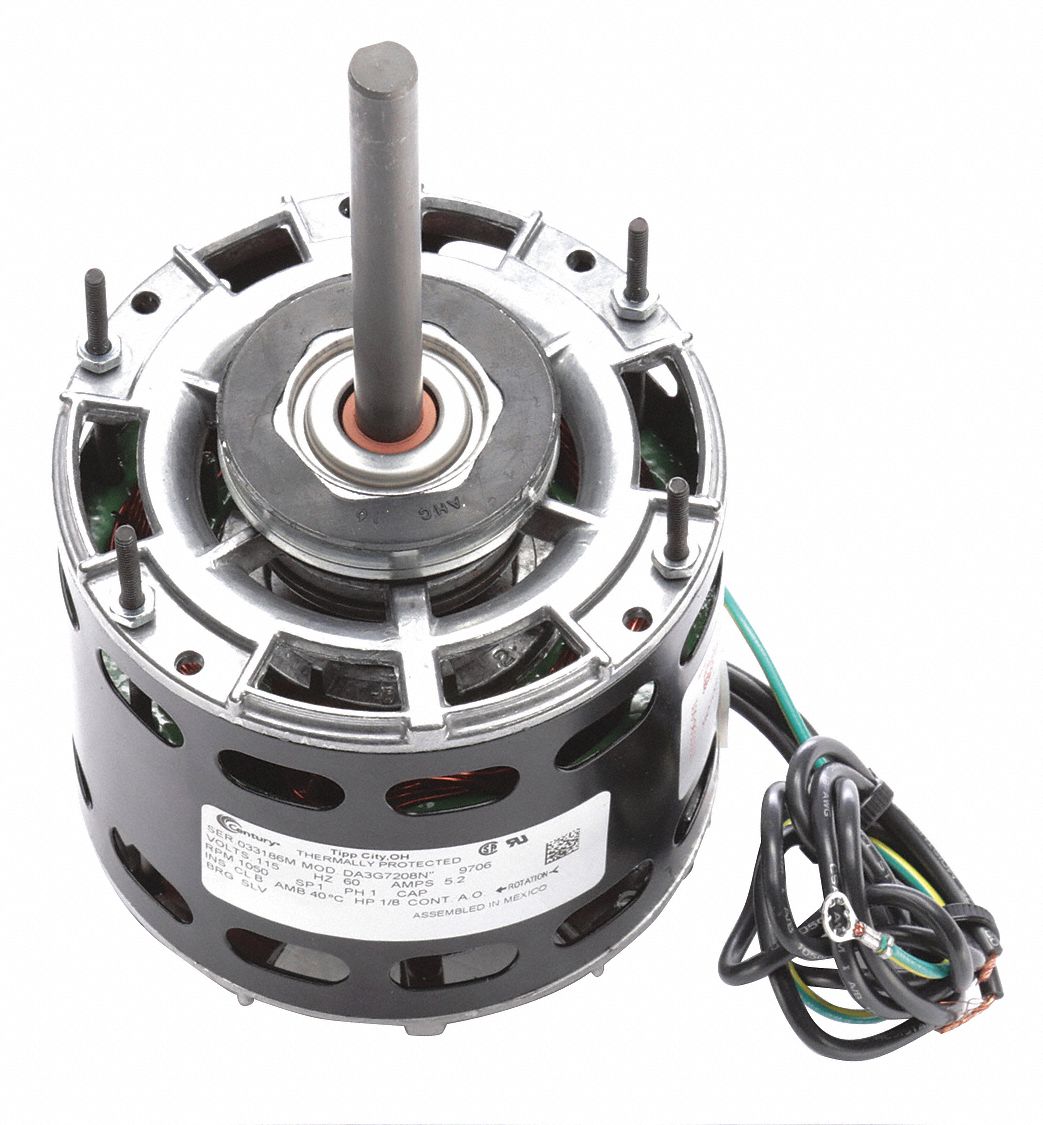 CENTURY, 1 Speed, Open Air-Over, Direct Drive Blower Motor - 4VU34|9706 ...