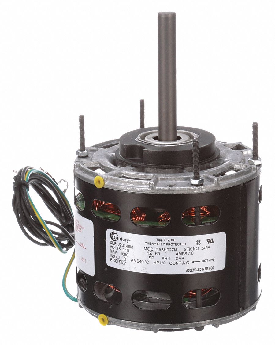 CENTURY, 1 Speed, Open Air-Over, Direct Drive Blower Motor - 4VU35|345A ...