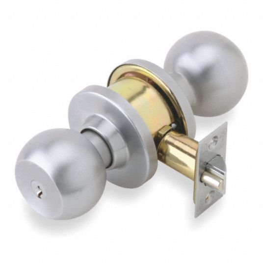 Lockset,Knob,Chrome - Grainger