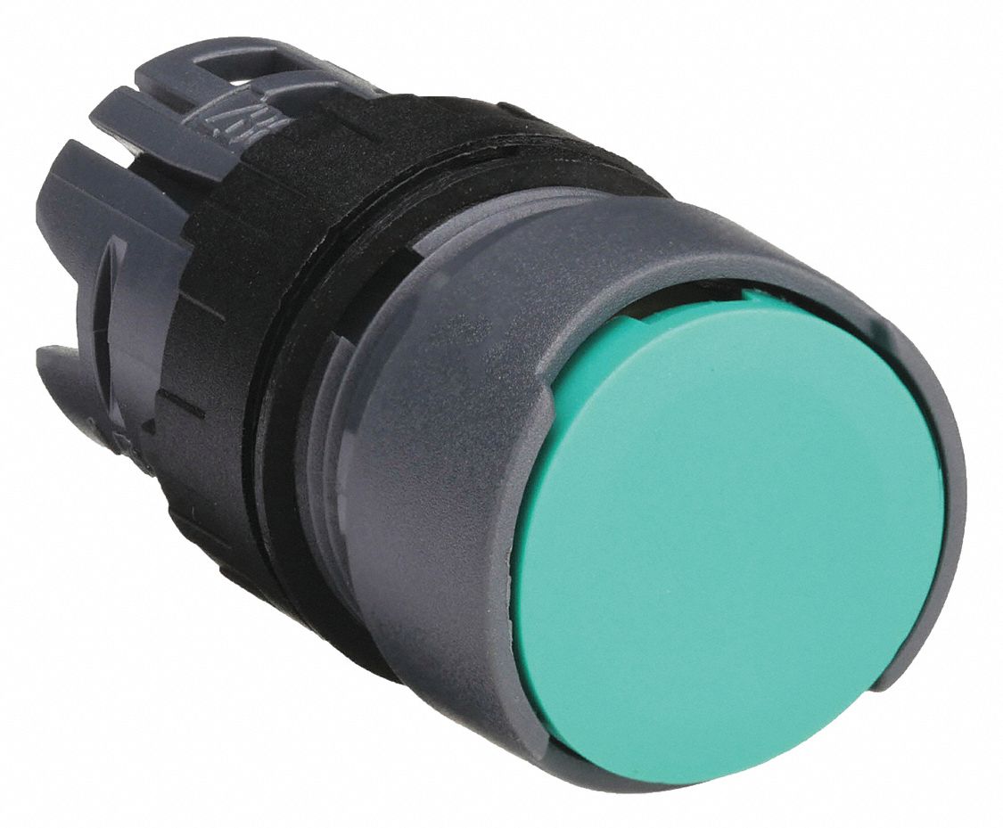 SCHNEIDER ELECTRIC, Green, 16 mm Mounting Size, Flush Push Button ...