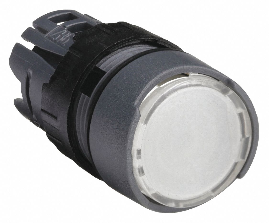 SCHNEIDER ELECTRIC, 16 mm Mounting Size, Non-Metallic, Flush Push Button - 4VW19|ZB6AW1 - Grainger
