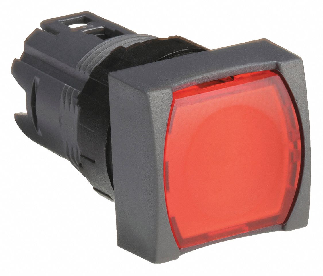 SCHNEIDER ELECTRIC, 16 mm Mounting Size, Non-Metallic, Flush Push ...
