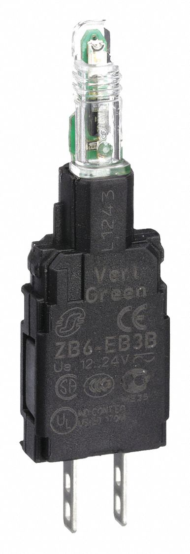 SCHNEIDER ELECTRIC, 16 mm Size, Green, Lamp Module - 4VW70|ZB6EB3B ...