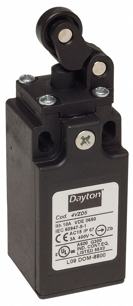DAYTON, 0.2 in Roller Wd, 110 in-oz Op Torque - Max, Limit Switch ...