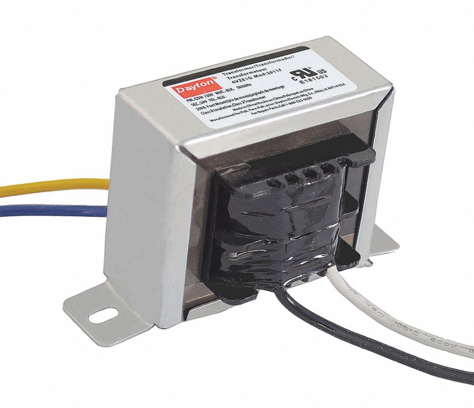 DAYTON Transformador Clase 2, Clasificación VA 20, Voltaje de Entrada 120VCA, Voltaje de Salida ...