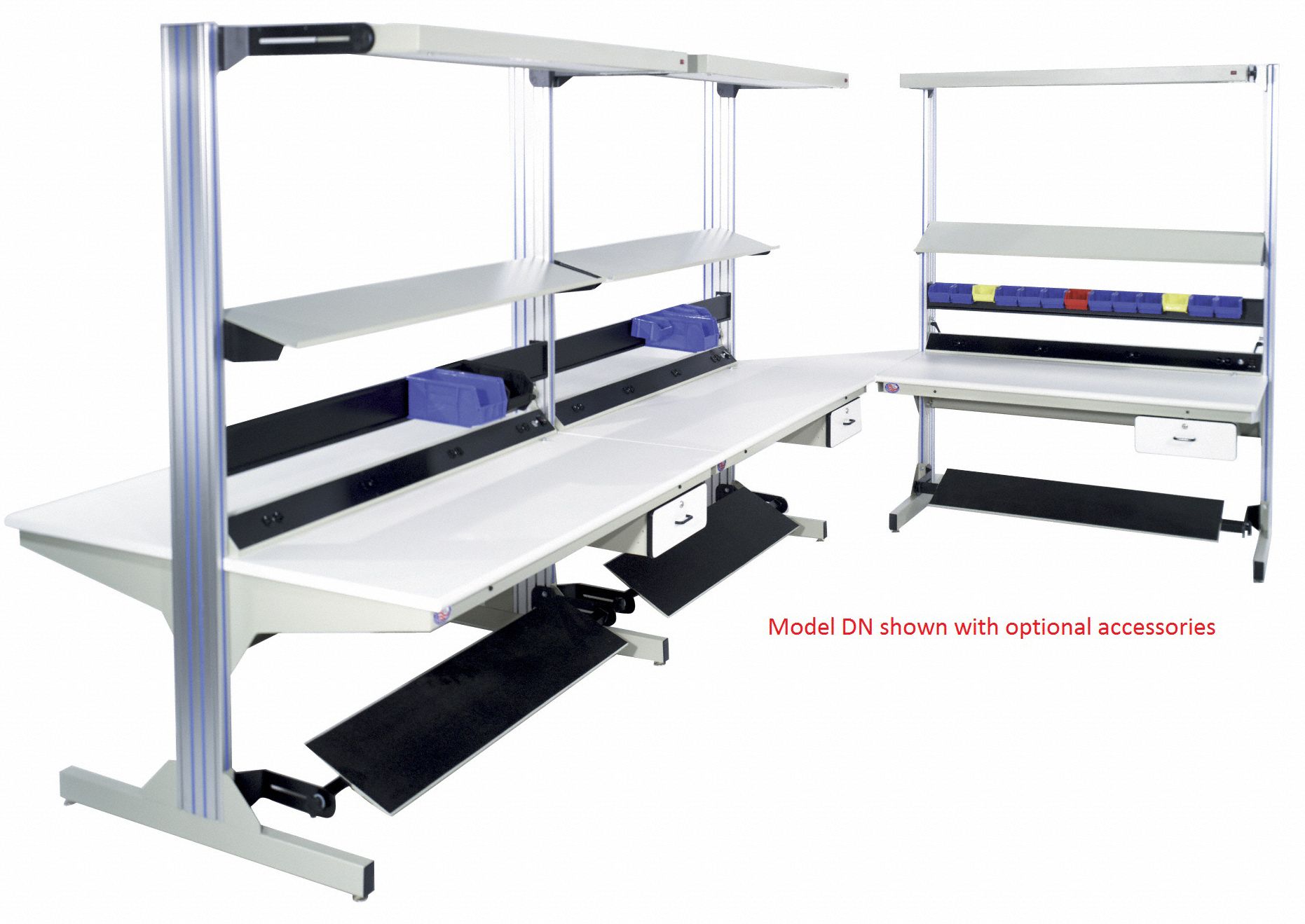 PRO-LINE Two Sided Configurable Workstation: 1,000 lb Load Capacity, 72 ...