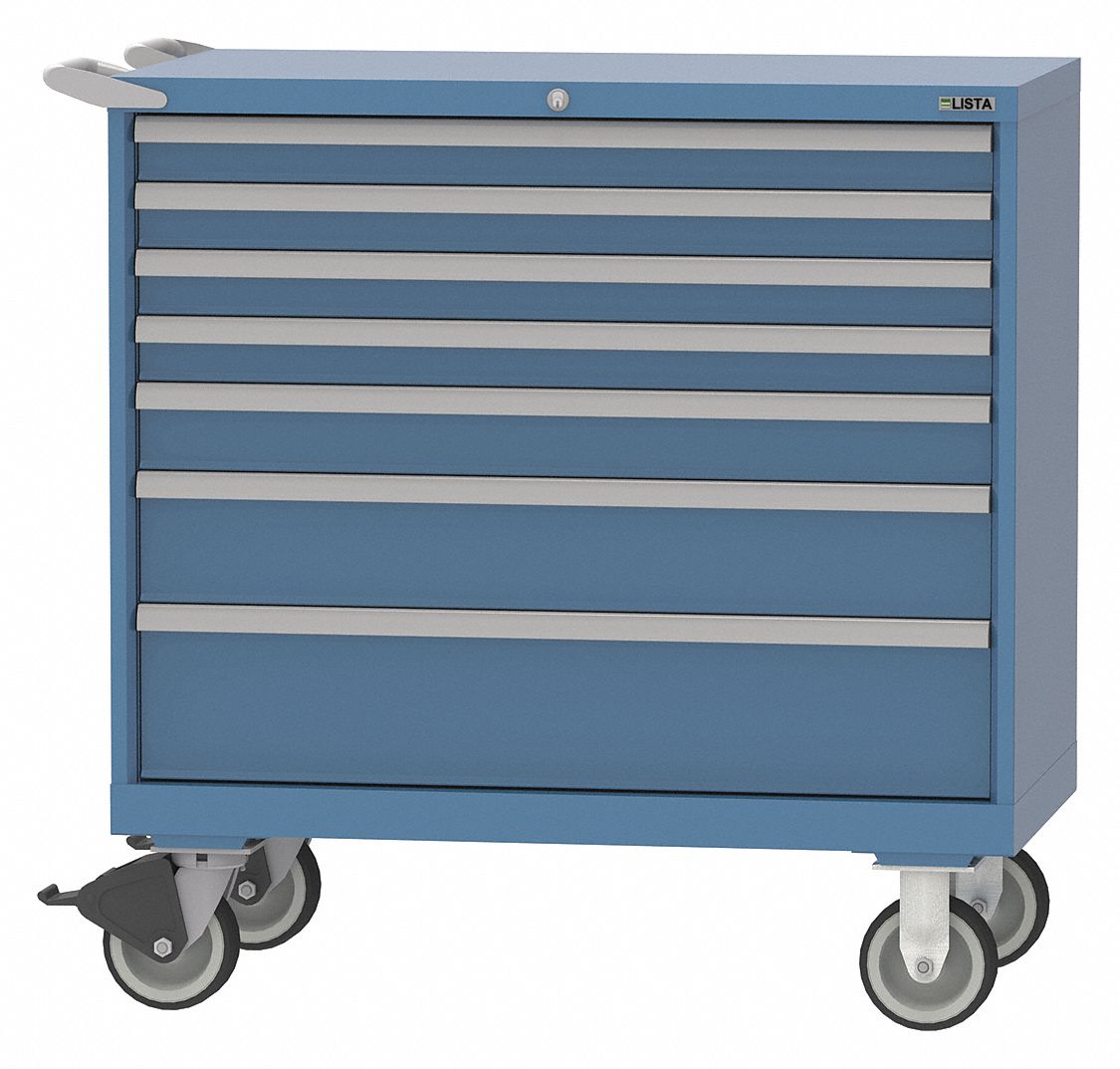 LISTA, 40 1/4 in x 22 1/2 in x 43 1/4 in, 7 Drawers, Modular Drawer ...