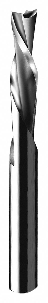 ONSRUD Solid Router Bit: Fractional Inch, Spiral Downcut, 3/8 in, 1 in ...