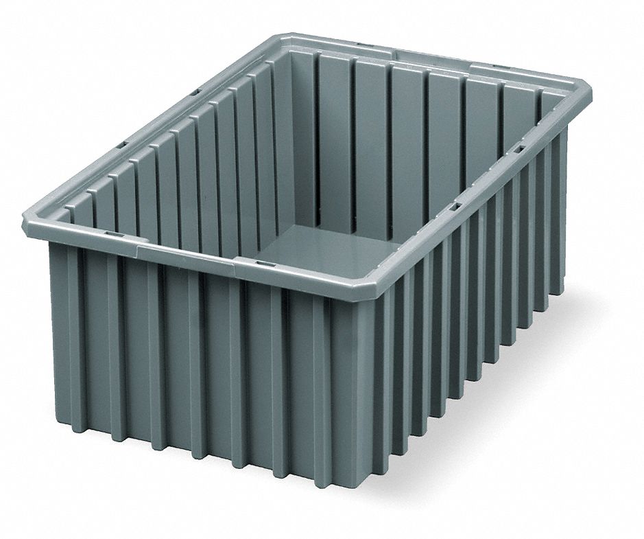 AKRO-MILS Caja Divisora, Gris, Altura Exterior 6", Longitud Exterior 16 ...