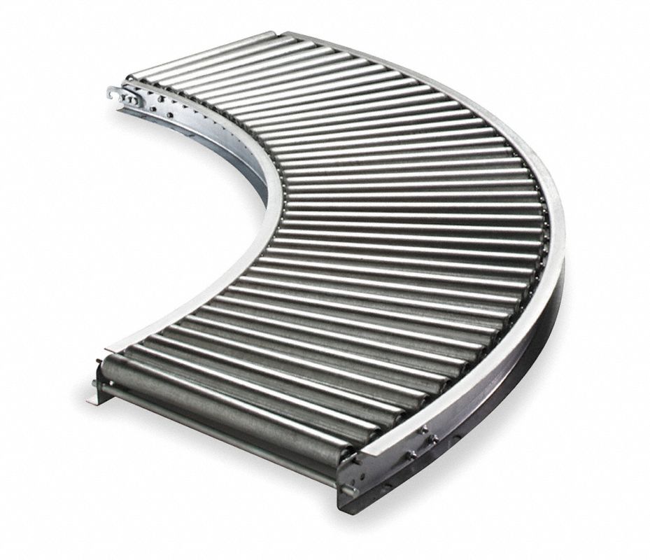 ASHLAND CONVEYOR Transportador de Rodillos de Canal de Aluminio 1/8" de ...