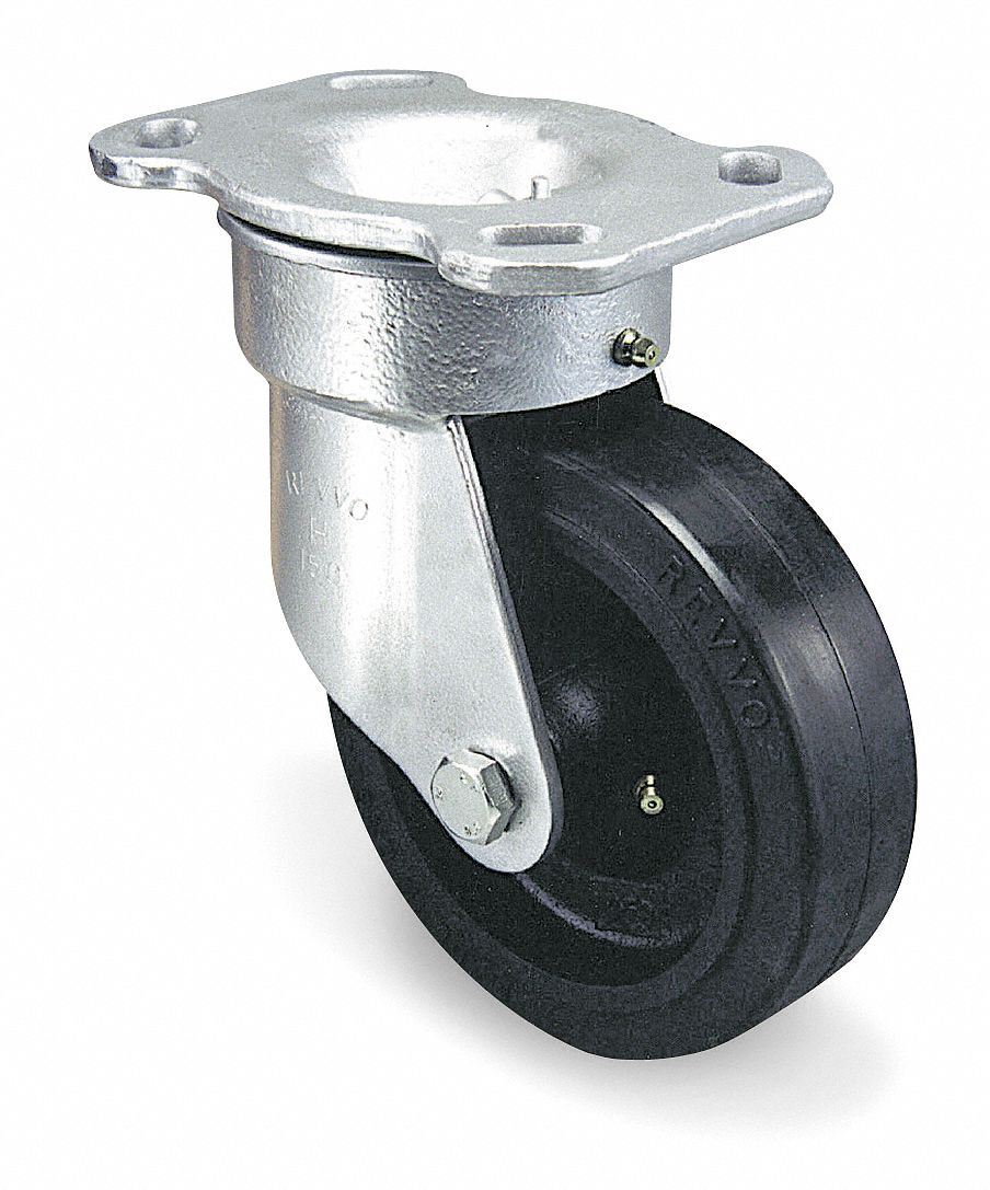 Caster, 4 inch Rubber - Grainger