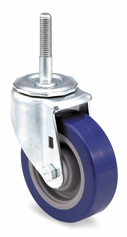 Swivel Stem Caster, 4 in Wheel Dia., 275 lb Load Rating - Grainger