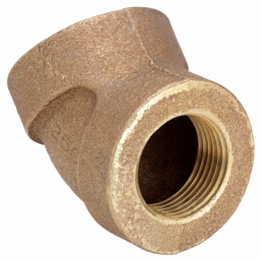 Brass, 3/4 in x 3/4 in Fitting Pipe Size, 45° Elbow - 4WEV5|82107-12 ...