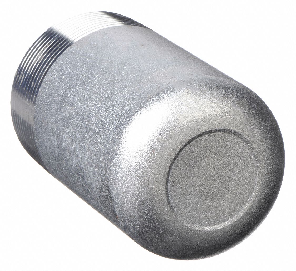 Carbon Steel, 2 in Fitting Pipe Size, Round Head Bull Plug - 4WGH6 ...