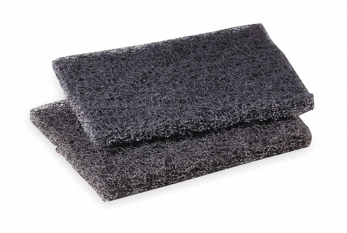 5 1/4 in x 4 in Wool Hand Pad, Gray, 60PK - Grainger