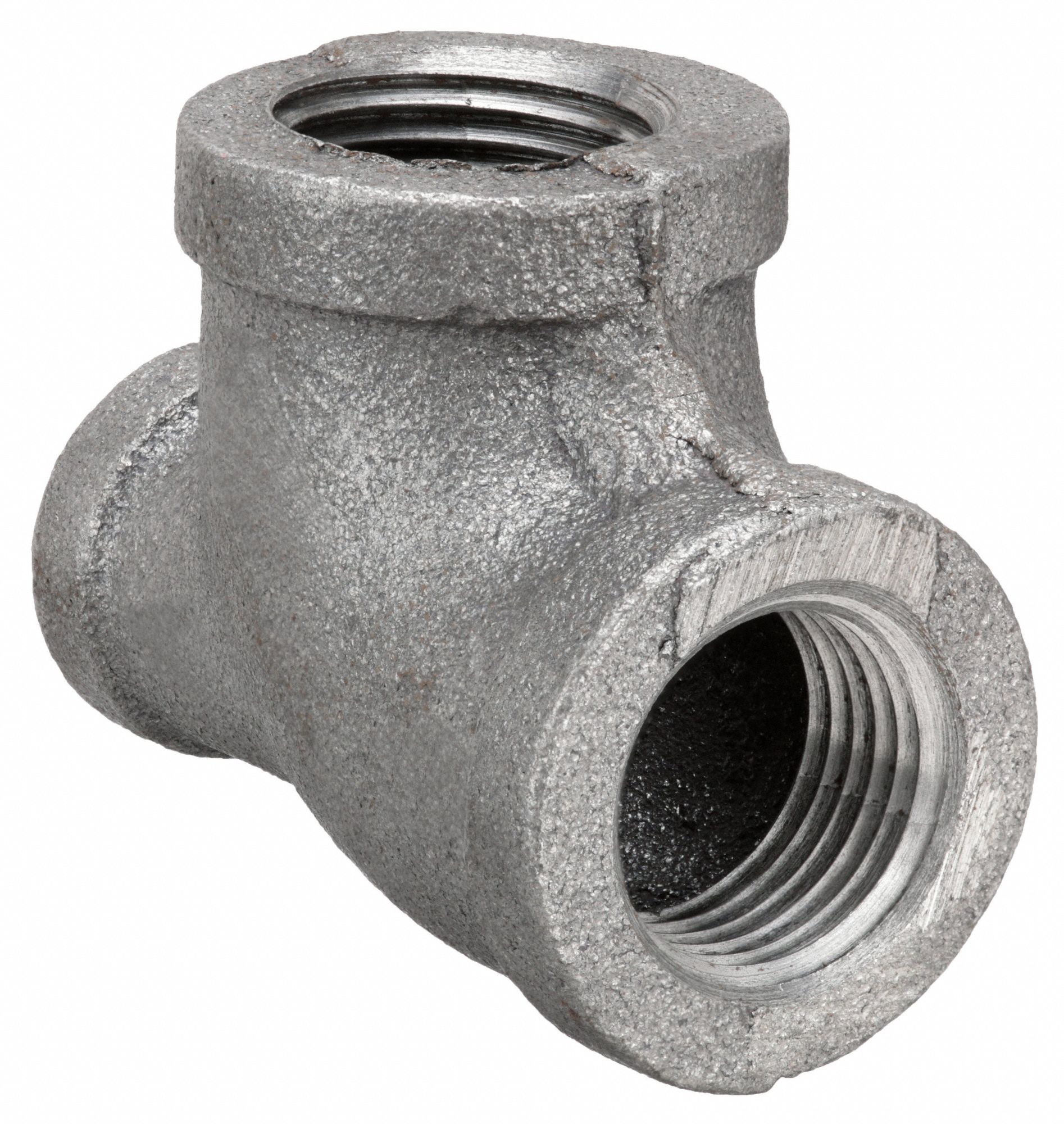 ANVIL Reducing Tee: Malleable Iron, 1 1/4 in x 1 in x 1 1/4 in Pipe Size - 4WHG2|0310043203 ...