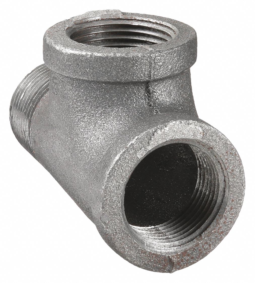 Malleable Iron, 3/4 in x 3/4 in x 3/4 in Fitting Pipe Size, Street Tee ...