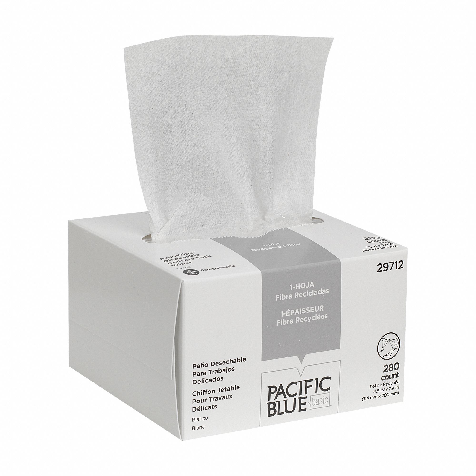 GEORGIA-PACIFIC Dry Wipe: Dispenser Box, Low Lint, 60 PK - 4WK85|29712 ...