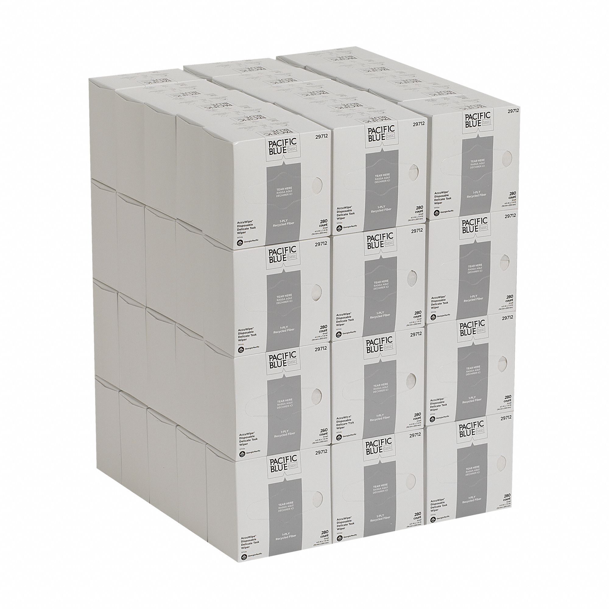 GEORGIA-PACIFIC, Dispenser Box, Pacific Blue Basic™, Dry Wipe - 4WK85 ...
