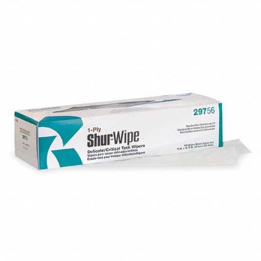 Delicate Task Wipes, 15 in x 16 3/4 in, Number of Sheets 140, White, PK ...