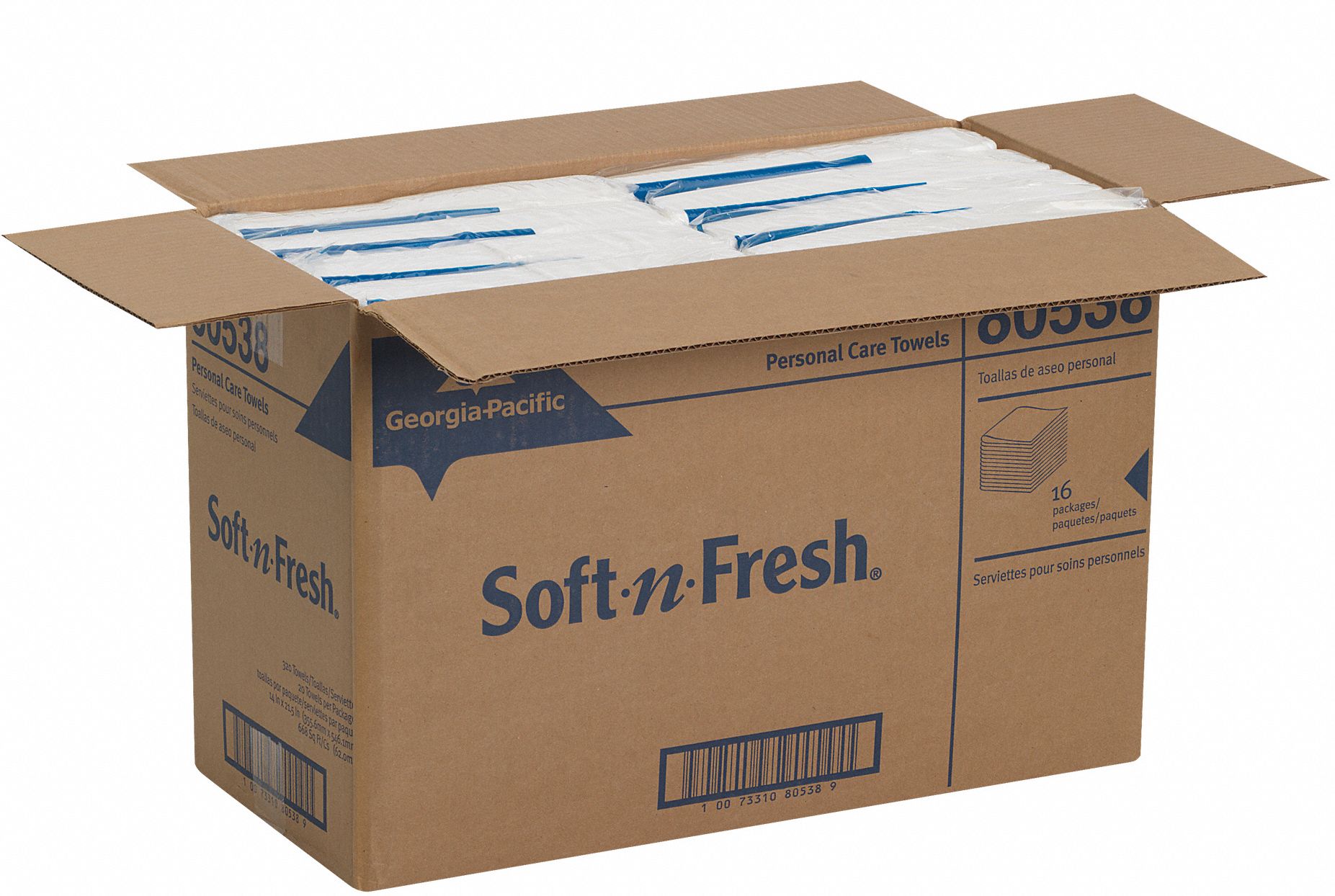 GEORGIA-PACIFIC Dry Wipe: 1/4 Fold, Pacific Blue Select(TM), 14 in x 21 ...