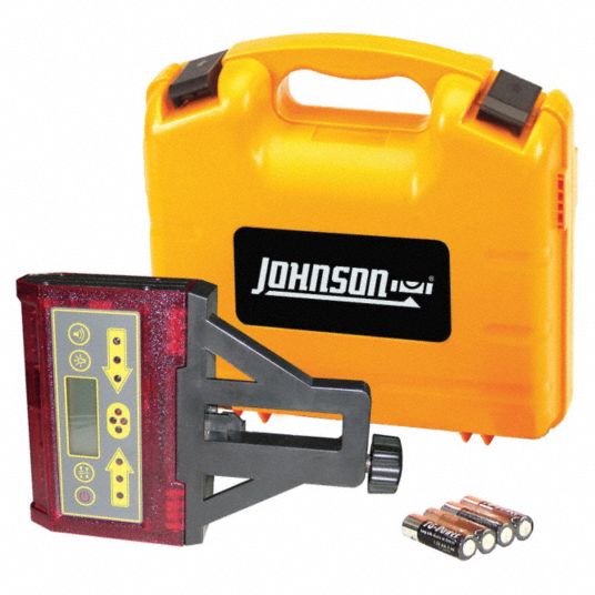 JOHNSON LEVEL, Includes Batteries, Black/Red, Red Beam Laser Detector ...