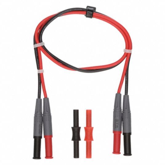 CAT III 1000V/CAT IV 600V, Std Shrouded Banana Plug, Test Lead Kit ...
