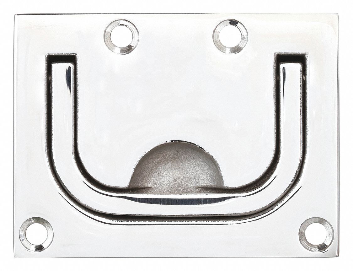 SUGATSUNE, Unthreaded Holes, Stainless Steel, Recessed Folding Pull ...