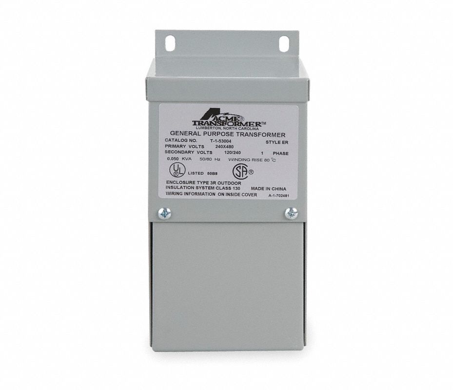 ACME ELECTRIC Transformador de Propósito General, 2kVA Clasificación VA, 240/480VAC Voltaje de ...