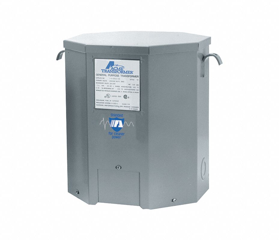 ACME ELECTRIC Transformador de Propósito General , Montaje Pared , 240/480VAC , 15kVA , 120 ...