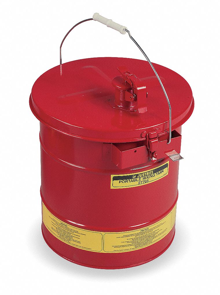 JUSTRITE, 5 gal Capacity, Red, Mixing Tank - 4WV58|27705 - Grainger JUSTRITE, 5 gal Capacity, Red, Mixing Tank - 4WV58|27705 - Grainger